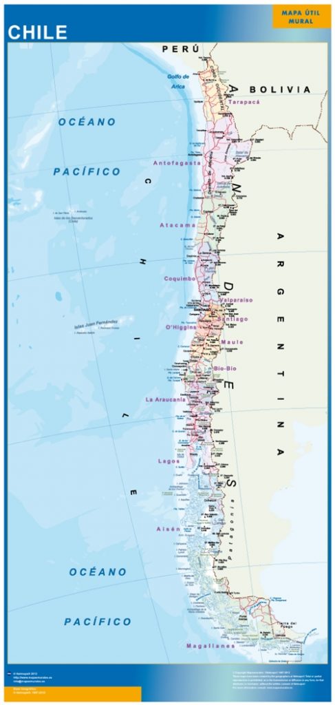 Mapa Chile grande | Mapas murales de España y el Mundo