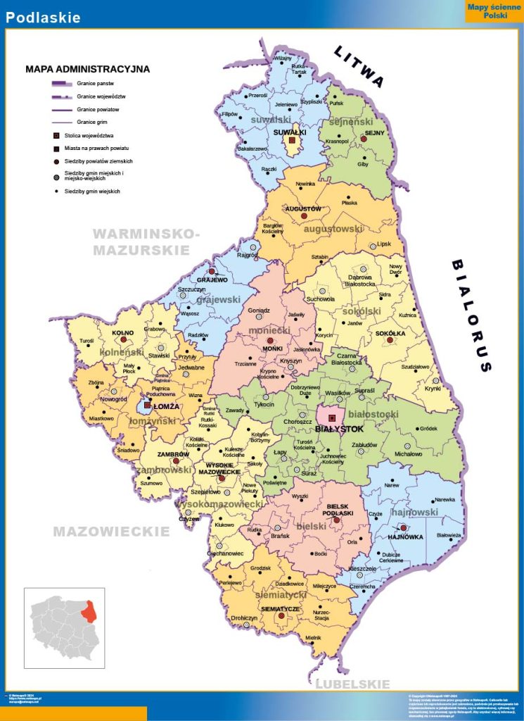 Podlaskie | Mapas murales de España y el Mundo